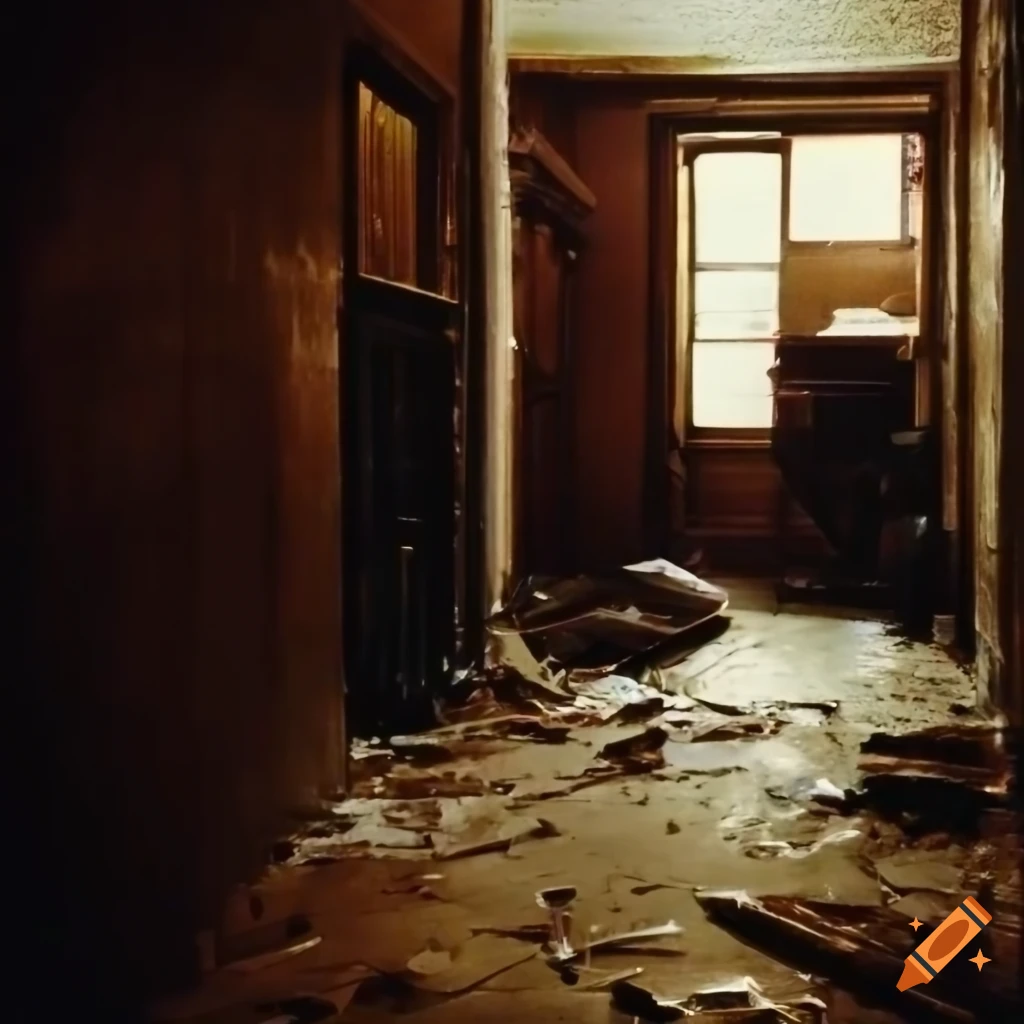 Gritty corridor in a new york apartment