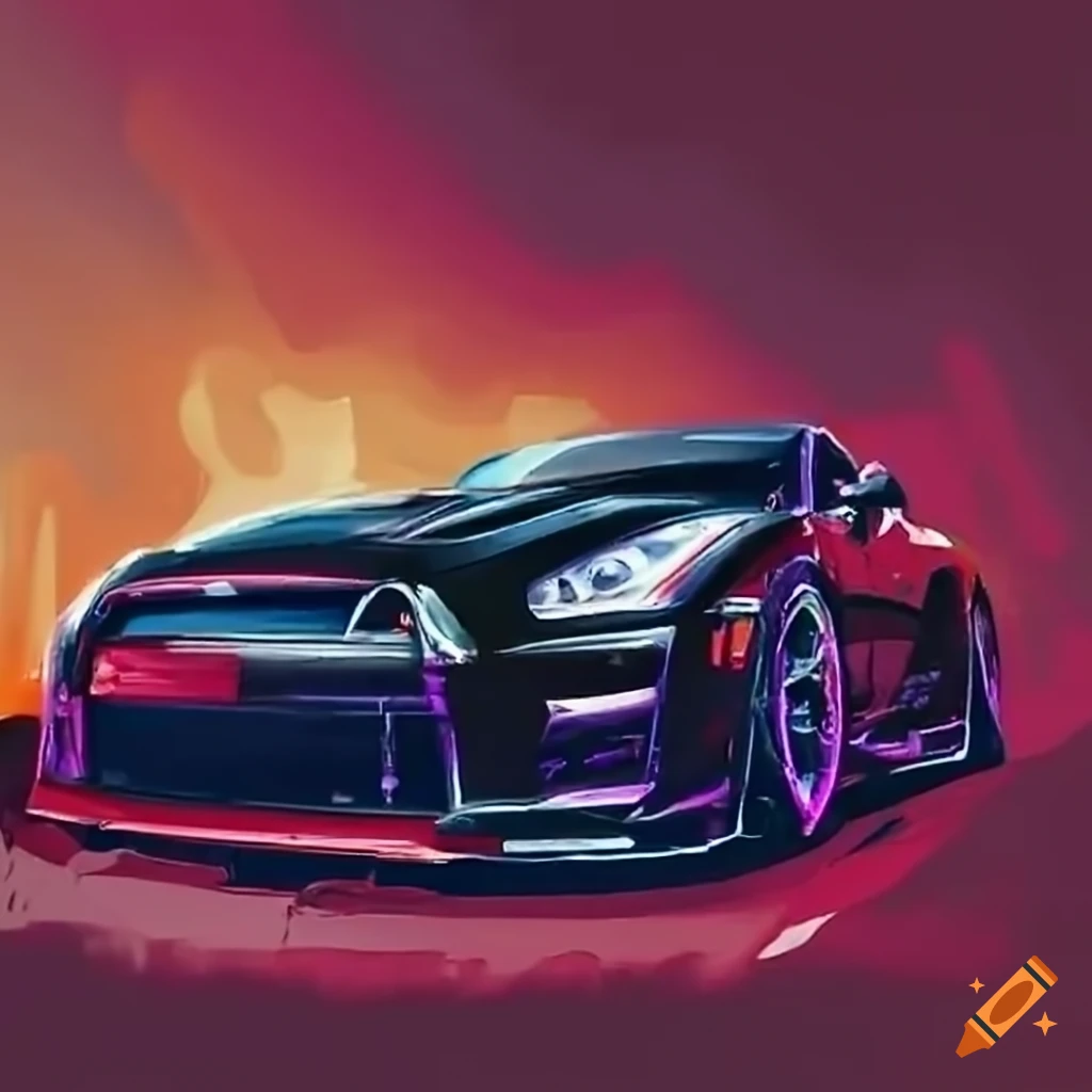 Toyota supra combined with knight rider on Craiyon