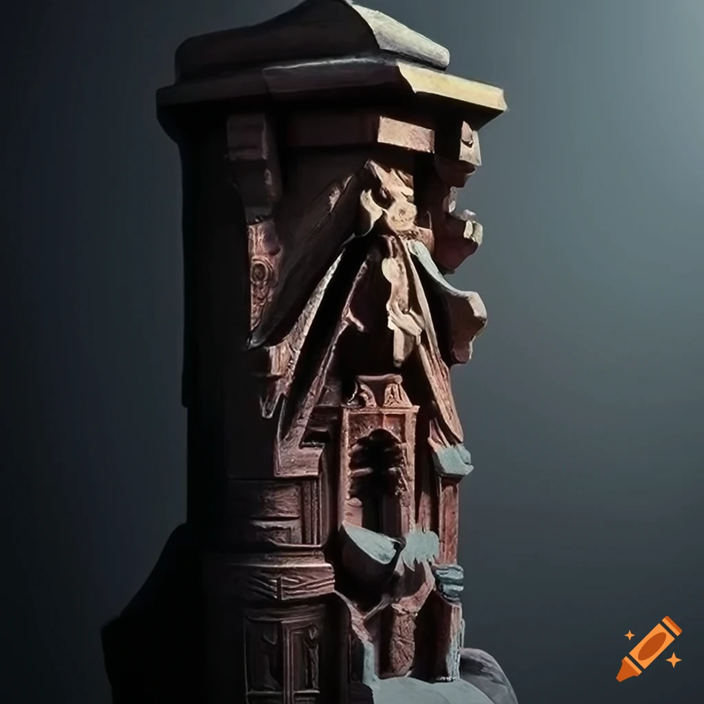 Vintage architectural stave carving-style artwork on Craiyon