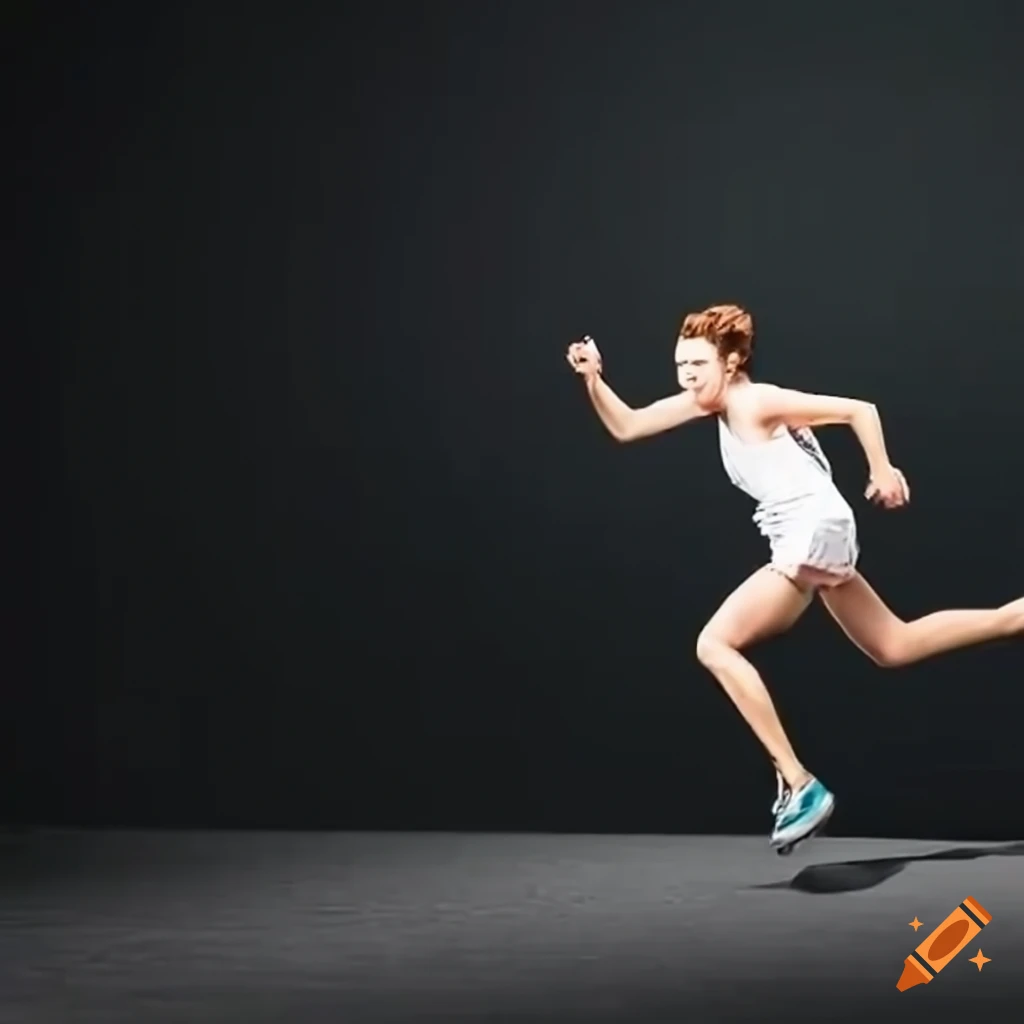 Image of a person running on Craiyon