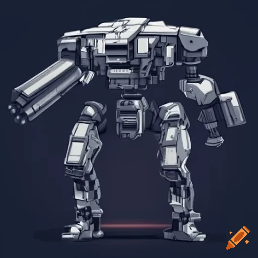 Cyber punk robot mech in ink on Craiyon