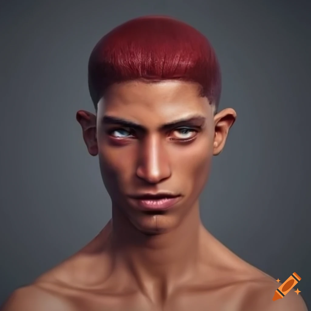 Artistic depiction of a humanoid man with arab features on Craiyon