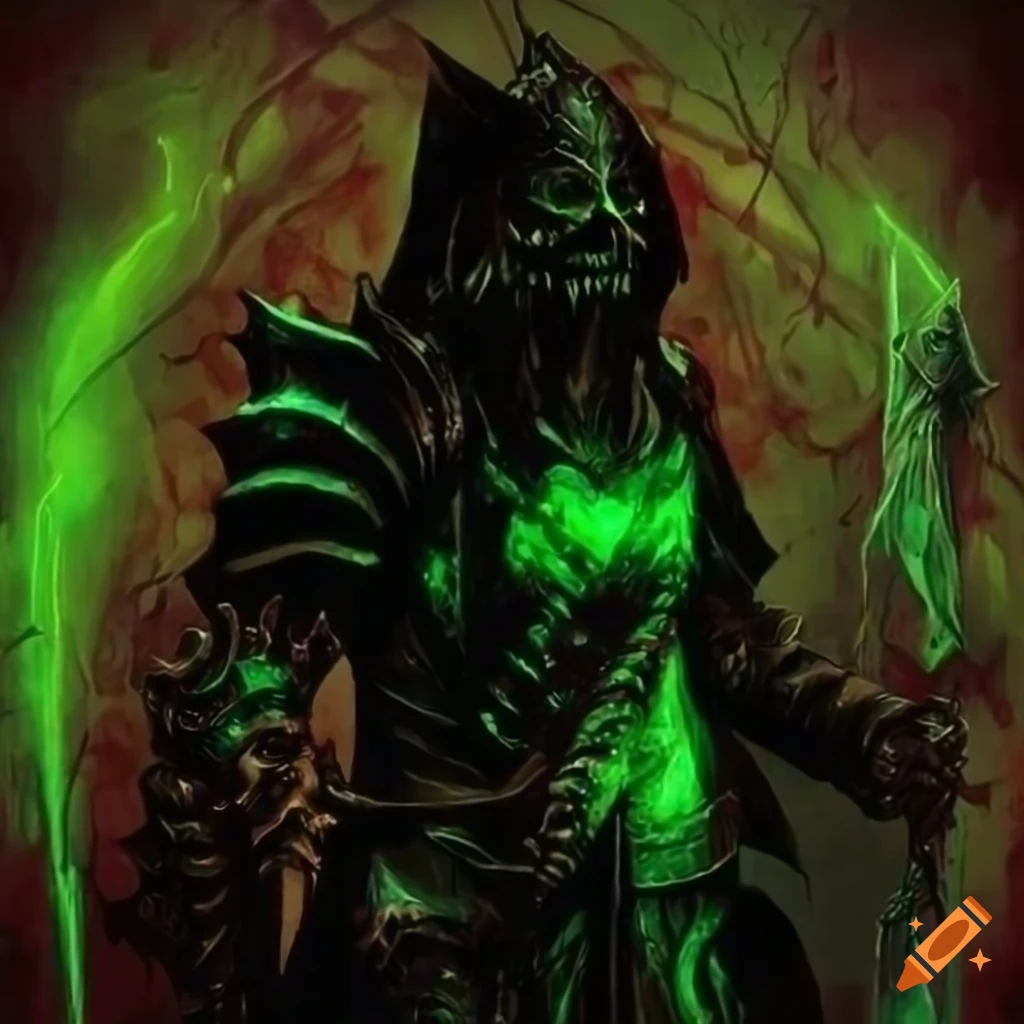 Dark fantasy knight from a 1980s video game on Craiyon