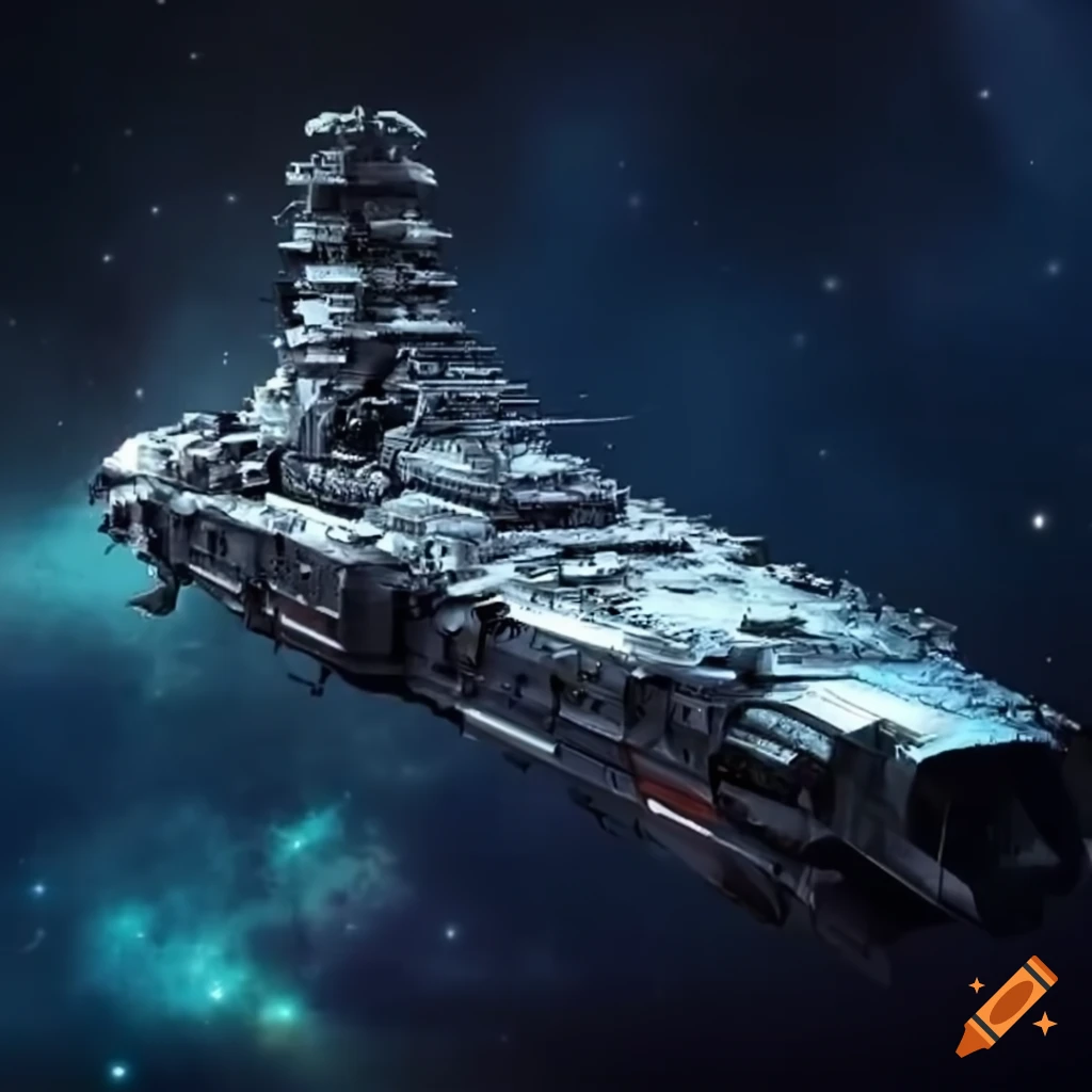 Photorealistic high definition sci-fi naval warship on Craiyon