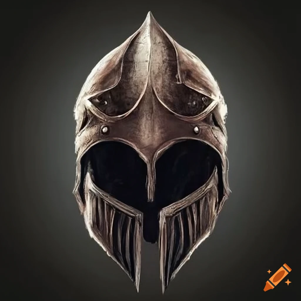 Fantasy knight in gold plate armor with skull helmet design on Craiyon