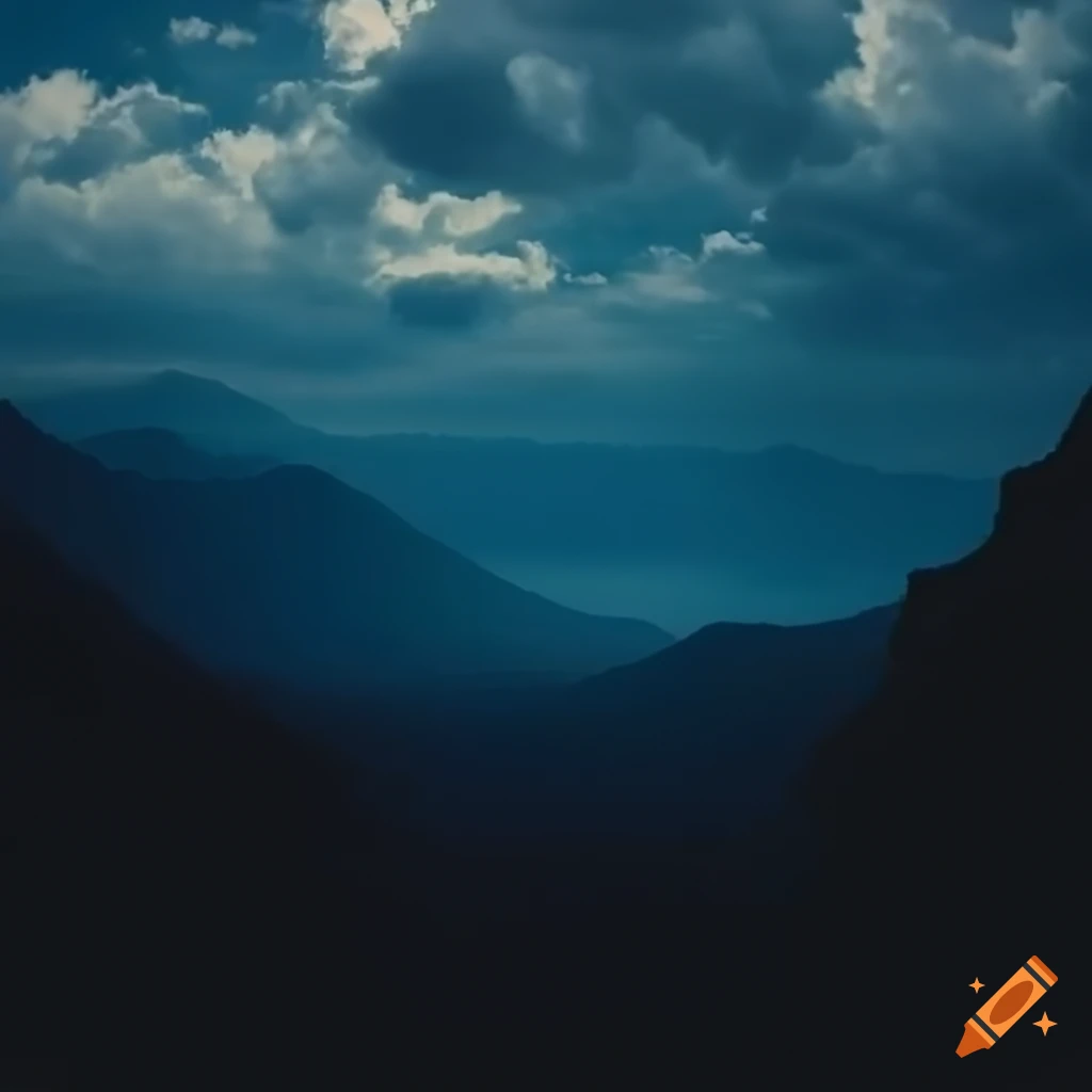 Empty landscape with cloudy sky