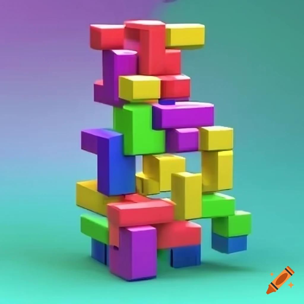 3d Tetris Game On Craiyon