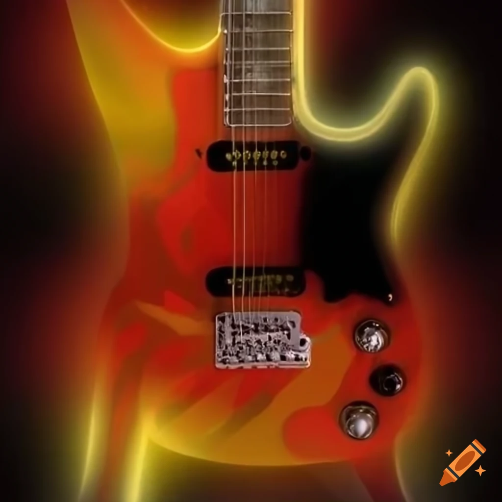 Abstract electric guitar artwork on Craiyon