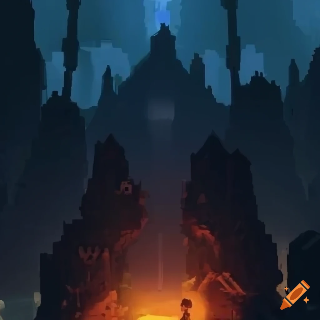 Abstract pixelated portals on Craiyon