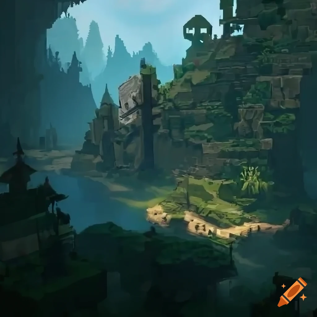 Detailed concept art of outdoor nature terrain on Craiyon