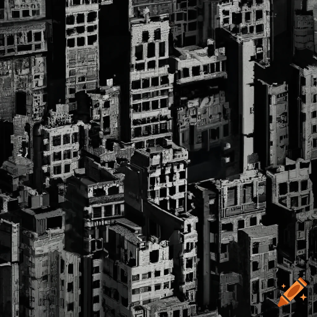 Top-down pixel art of an apocalyptic arabian city on Craiyon