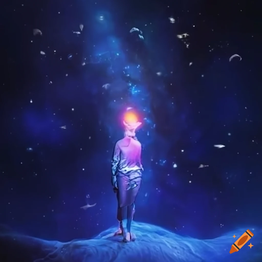 Image of a magical man in space on Craiyon