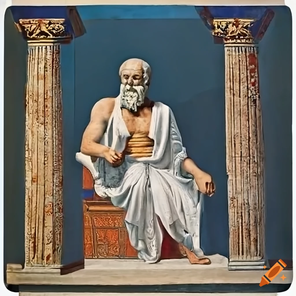 The school of athens by raphael painting on Craiyon