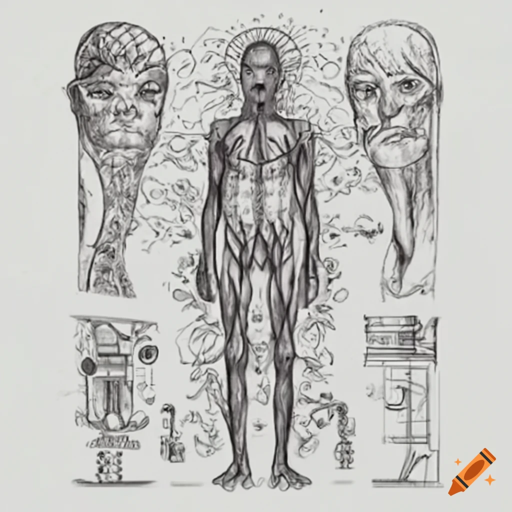 Illustration of the parasympathetic system on Craiyon