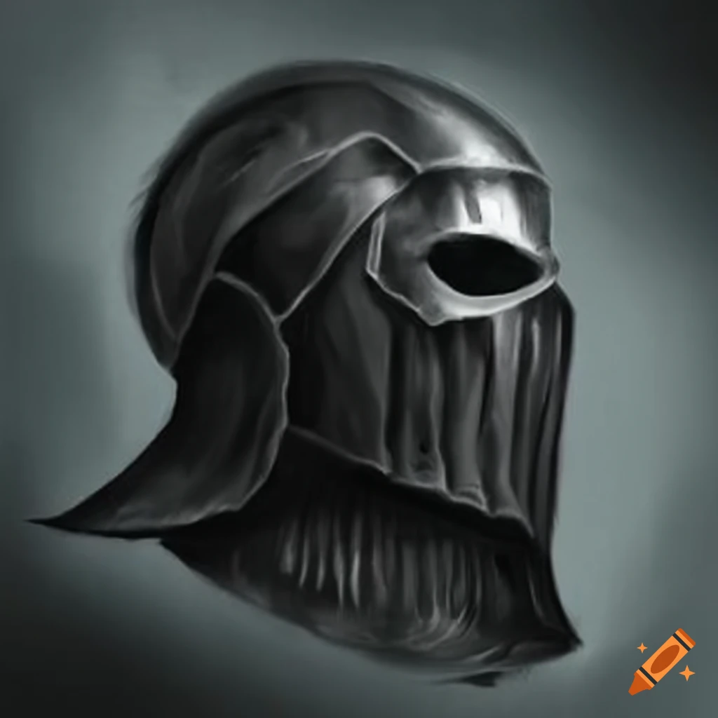 Helmet of an evil knight on Craiyon