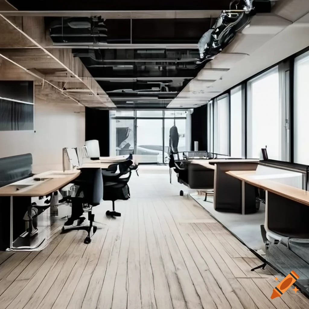 Modern open office space for collaboration on Craiyon