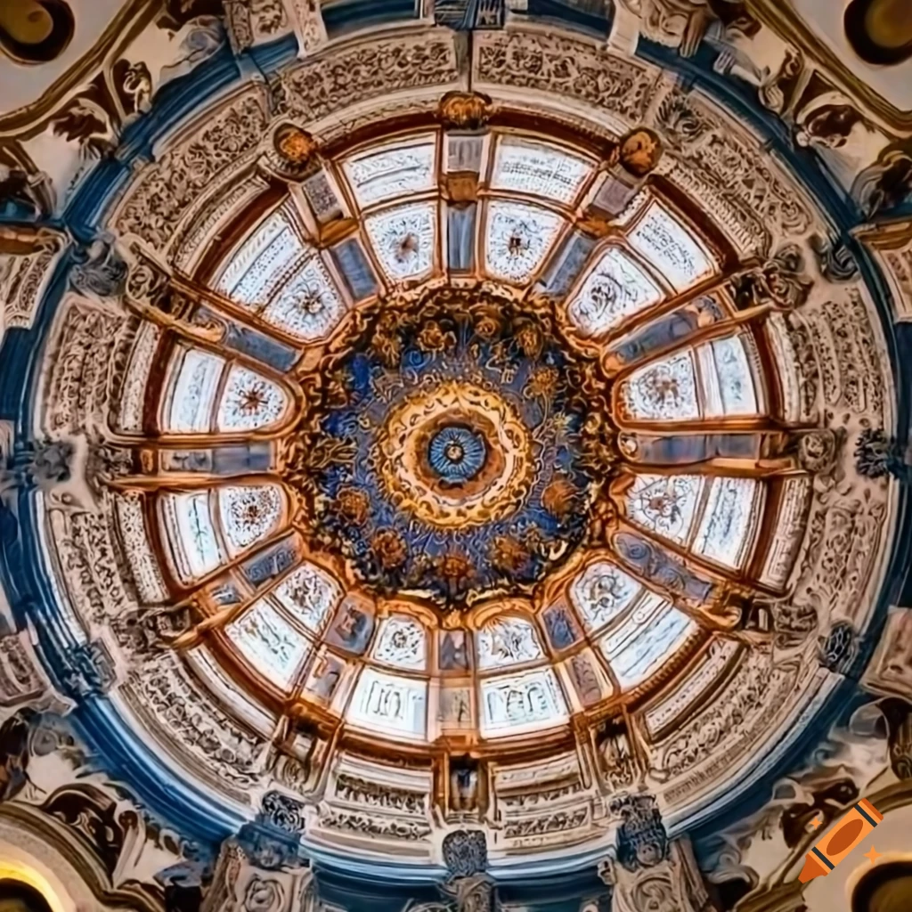 Ceiling mandala at Chernivtsi University, Ukraine on Craiyon