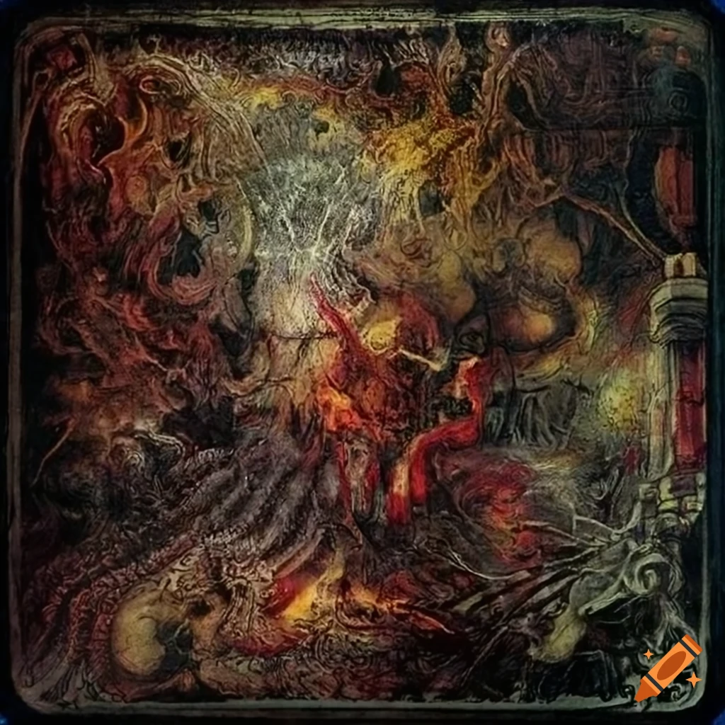 Closeup of 'Pandemonium' by John Martin on Craiyon