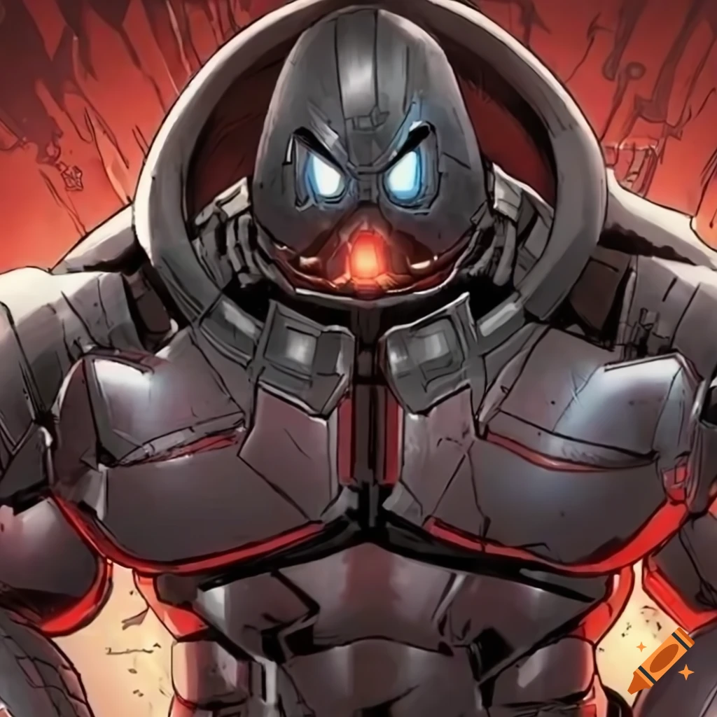 Image of ultron and juggernaut in battle