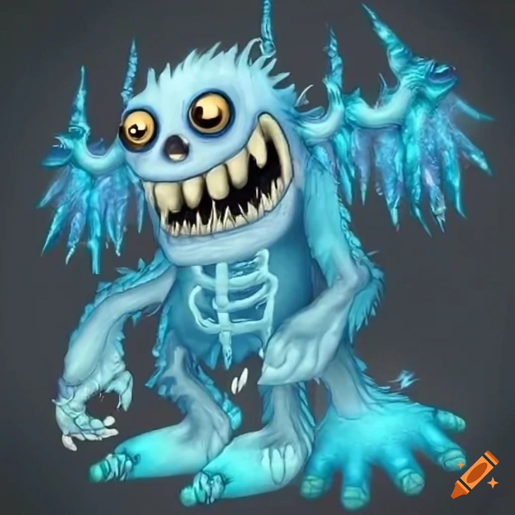 Ice creature from my singing monsters on Craiyon