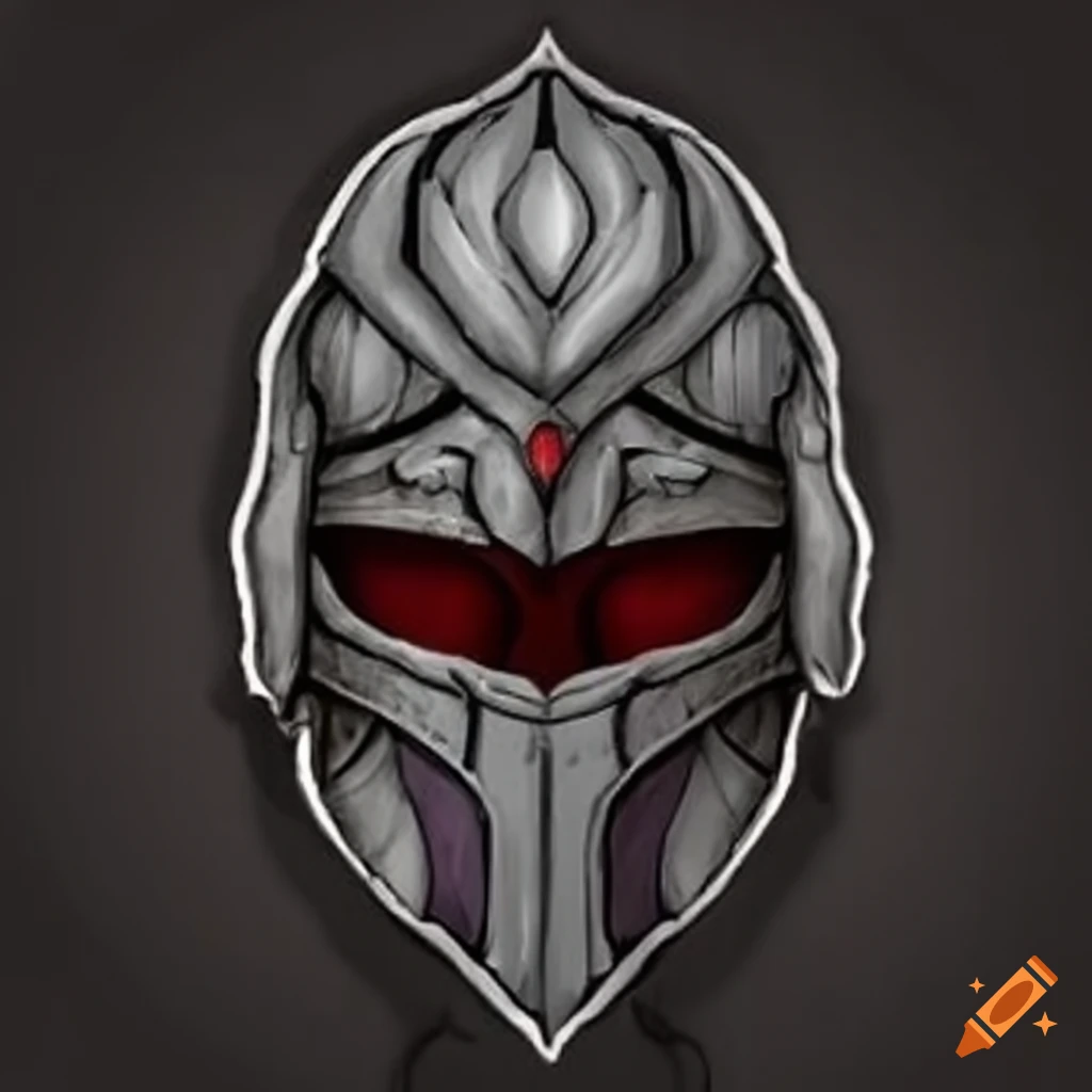 Sinister knight helmet in fantasy theme on Craiyon