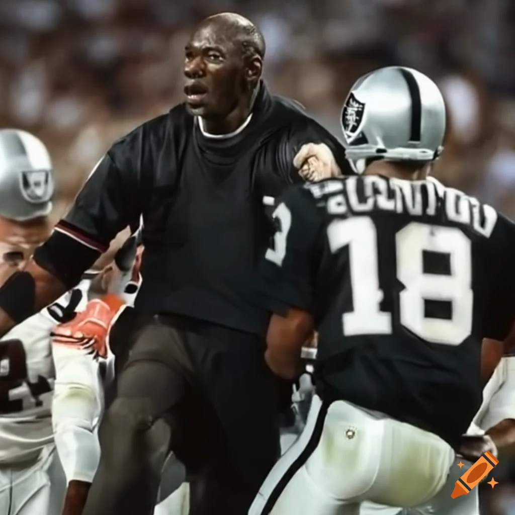 Michael jordan winning the game with the las vegas raiders on Craiyon