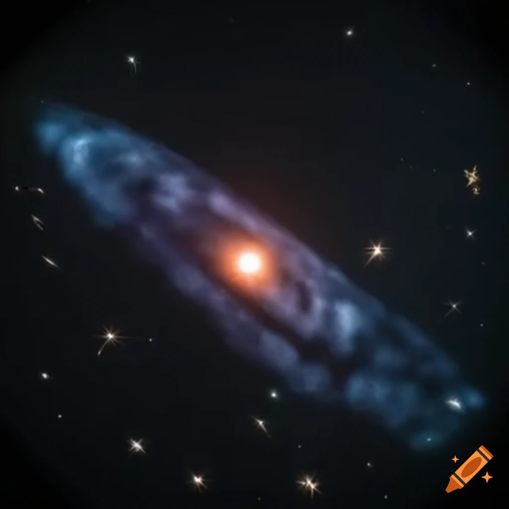 Image of a space station floating in deep space