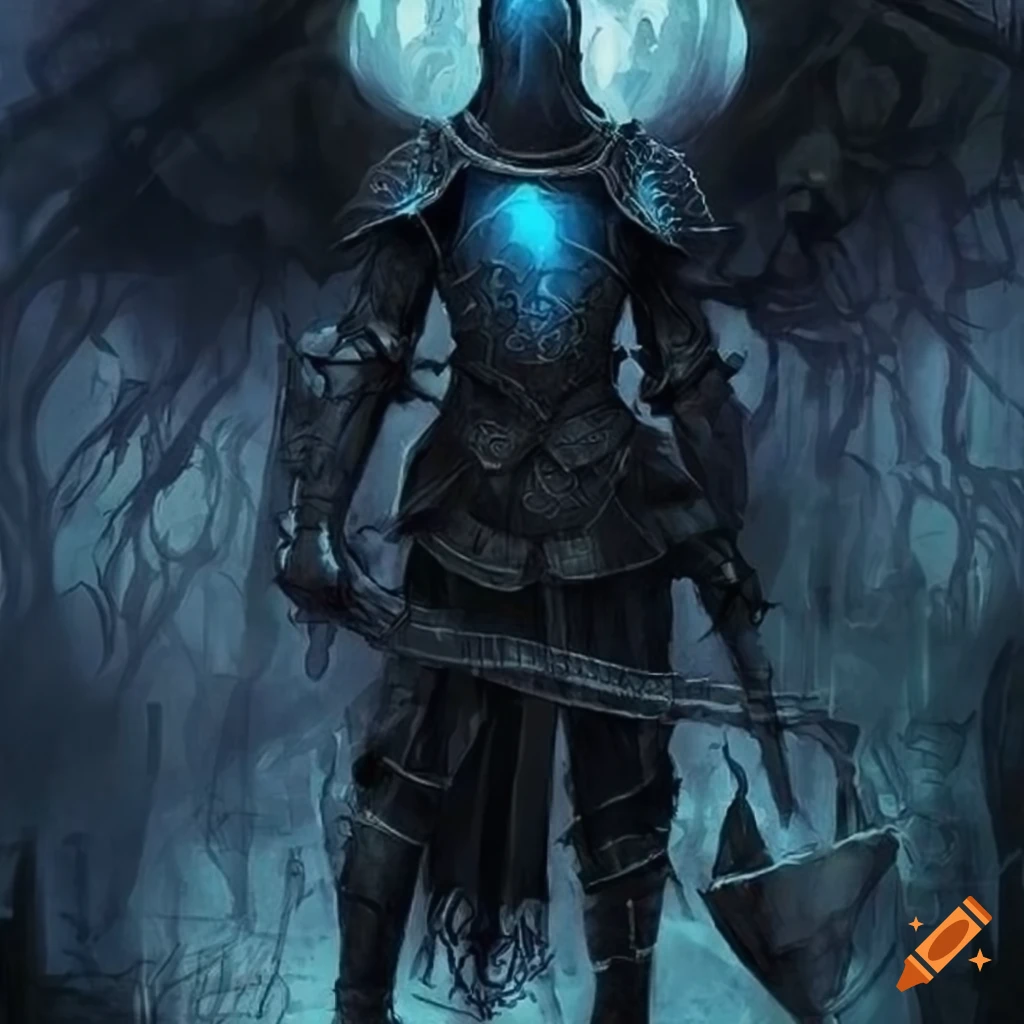 Sinister gothic knight artwork on Craiyon