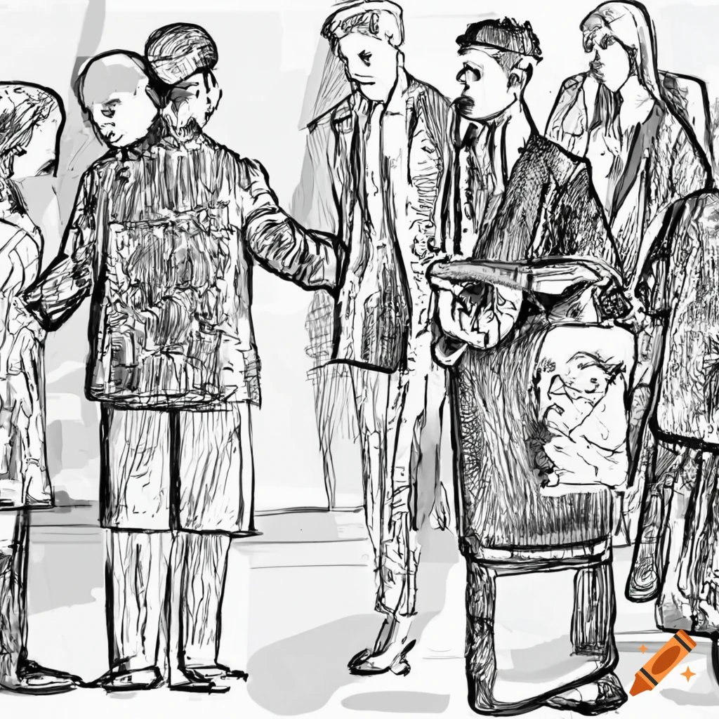 Business relationship between a merchant and a customer on Craiyon