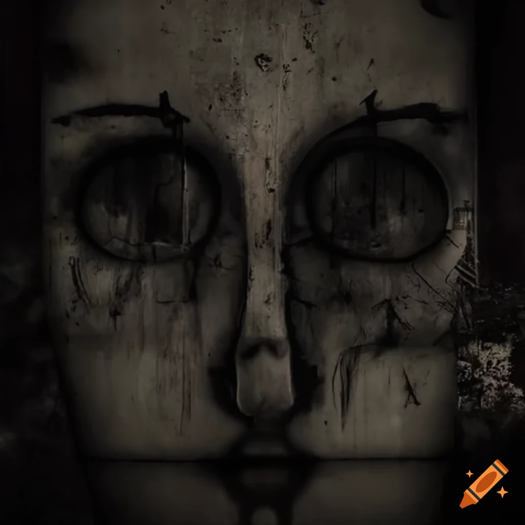 Black sunset in a deserted world depicted in an abstract painting on ...