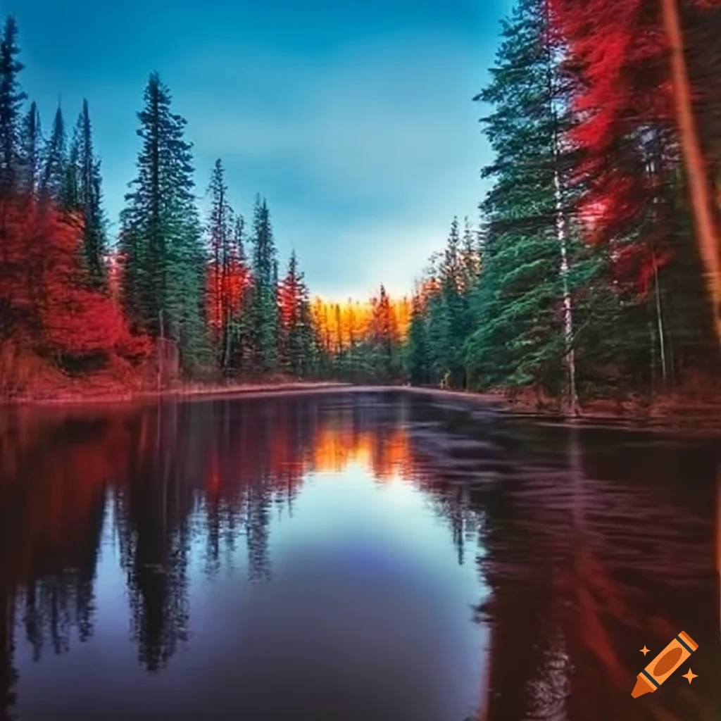 Beautiful landscape of canada on Craiyon