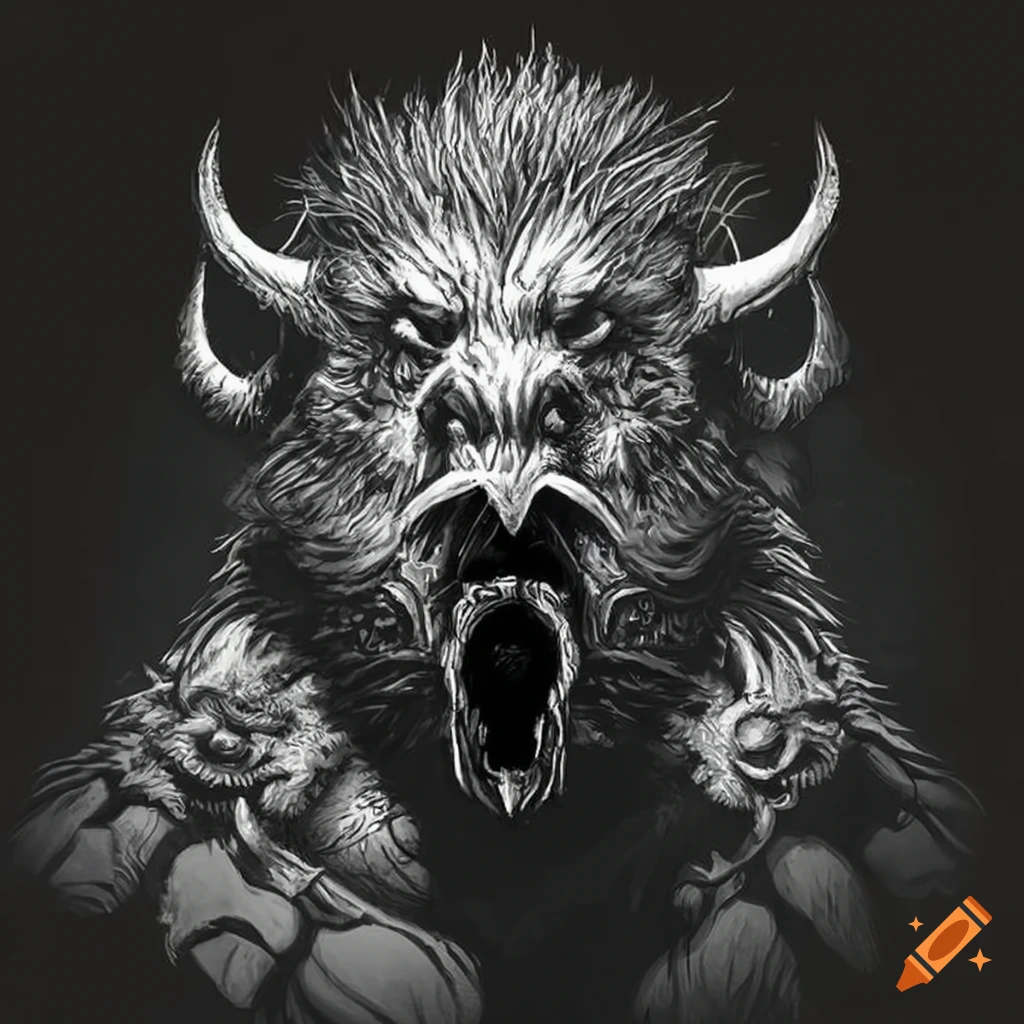 Fearsome boar-man warrior