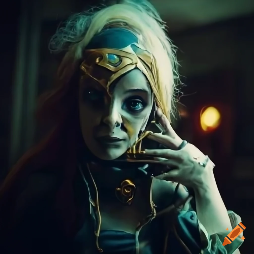 Cosplay of a therapist for the mad god on Craiyon