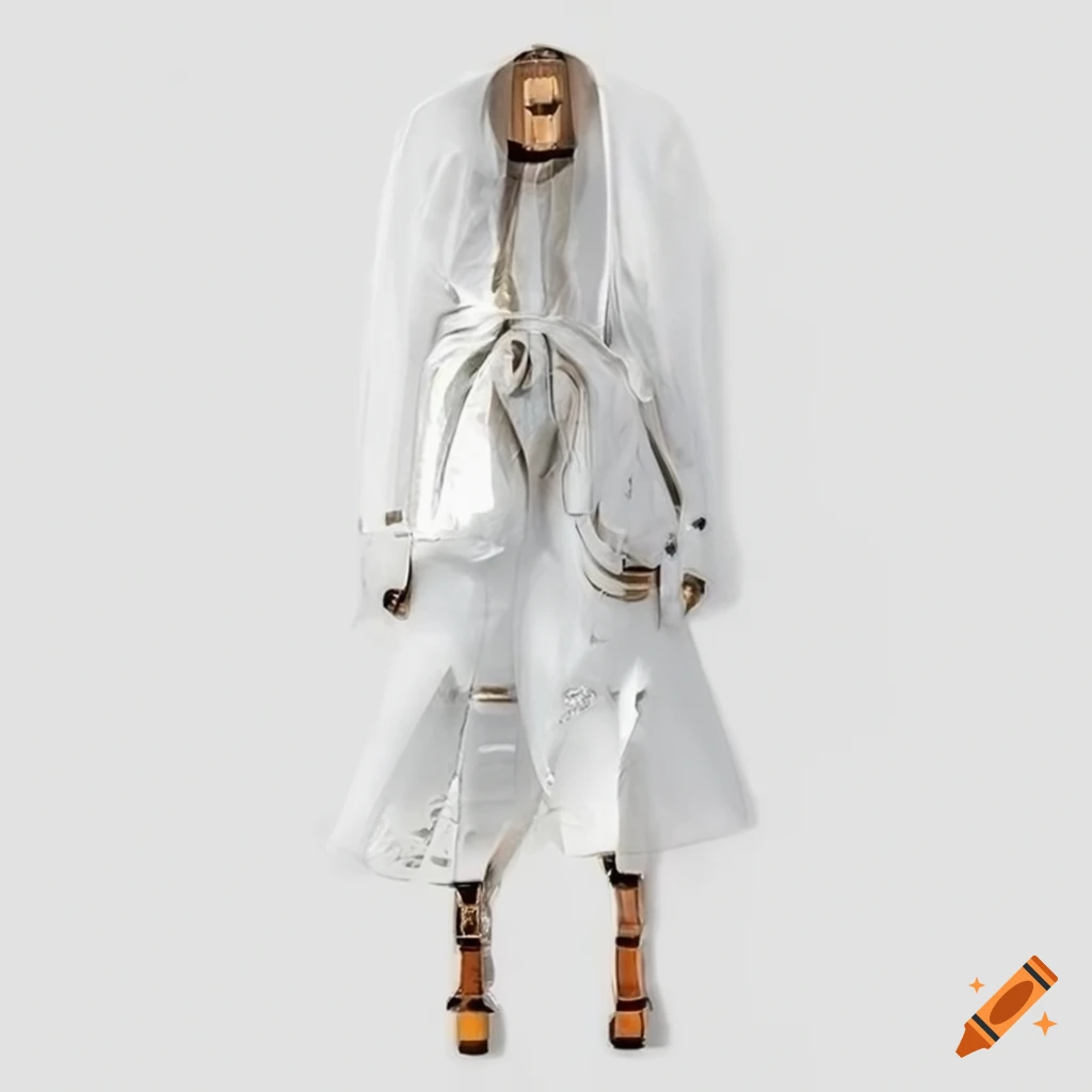 Futuristic white amour plating fashion design on Craiyon