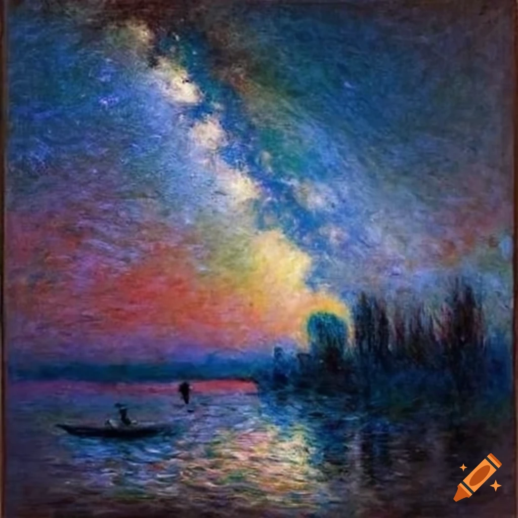 Dad playing guitar for two young daughters by monet on Craiyon