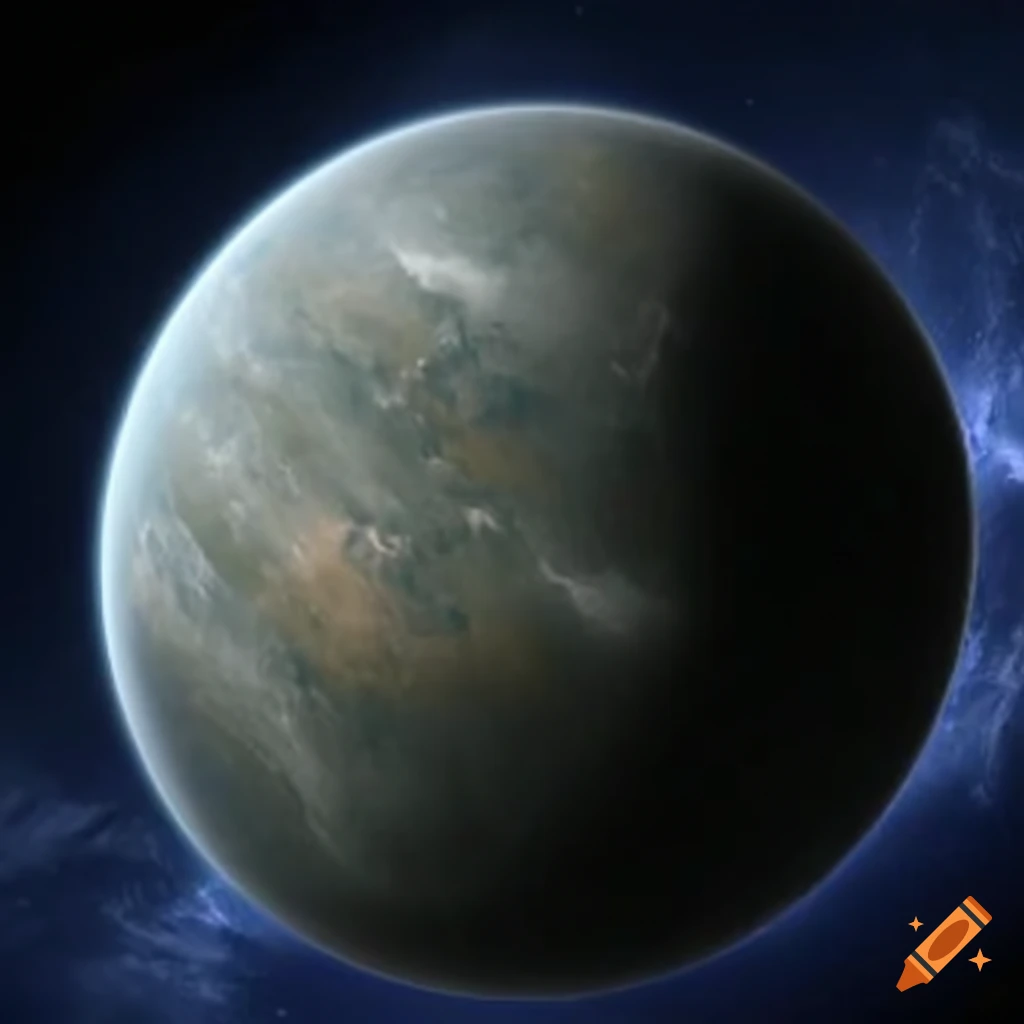 View of a planet from space on Craiyon