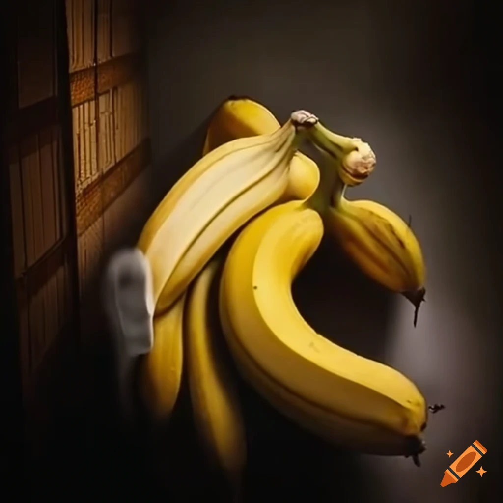 Funny banana illustration on a subway on Craiyon