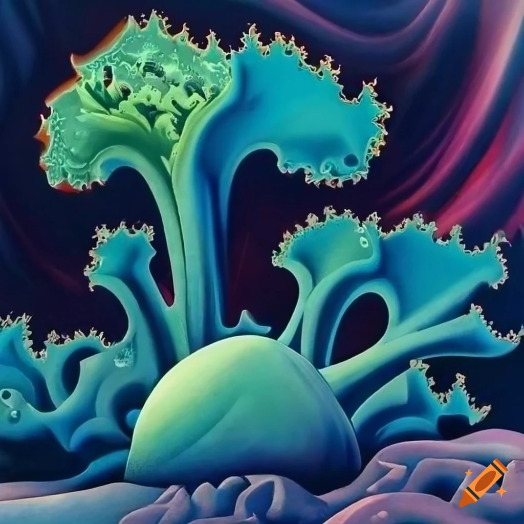 Abstract coral reef graffiti art with a touch of surrealism on Craiyon