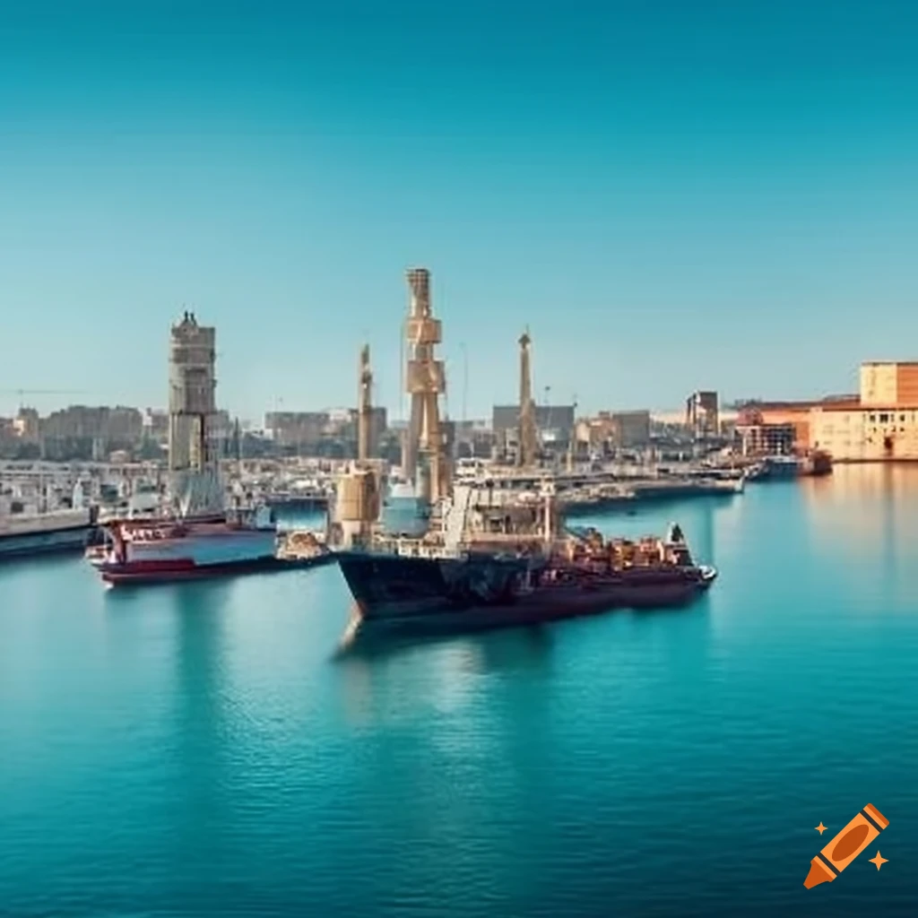 Port industriel de sète on Craiyon