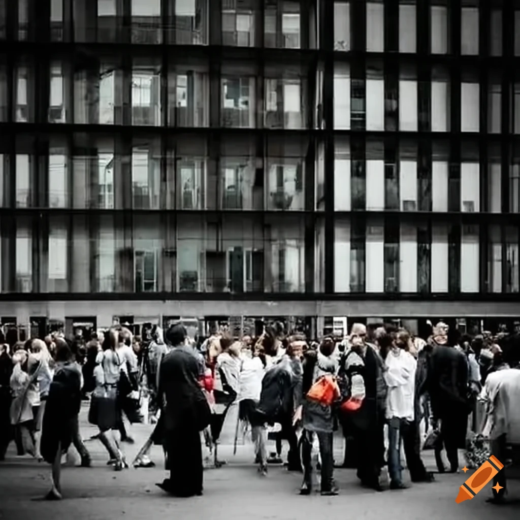 Group of friends outside Facebook headquarter on Craiyon