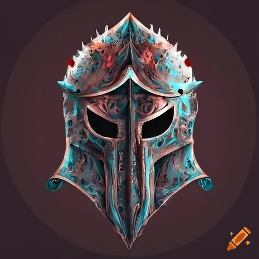 Fantasy evil knight helmet on Craiyon