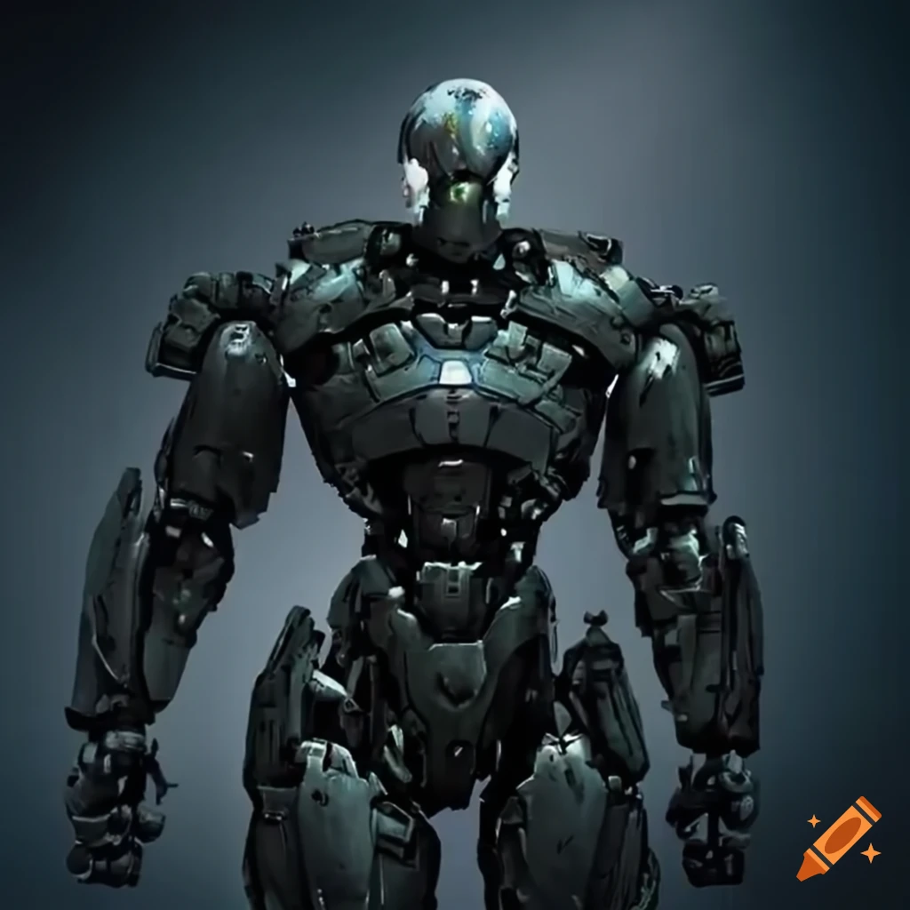 Titan armor robot on Craiyon