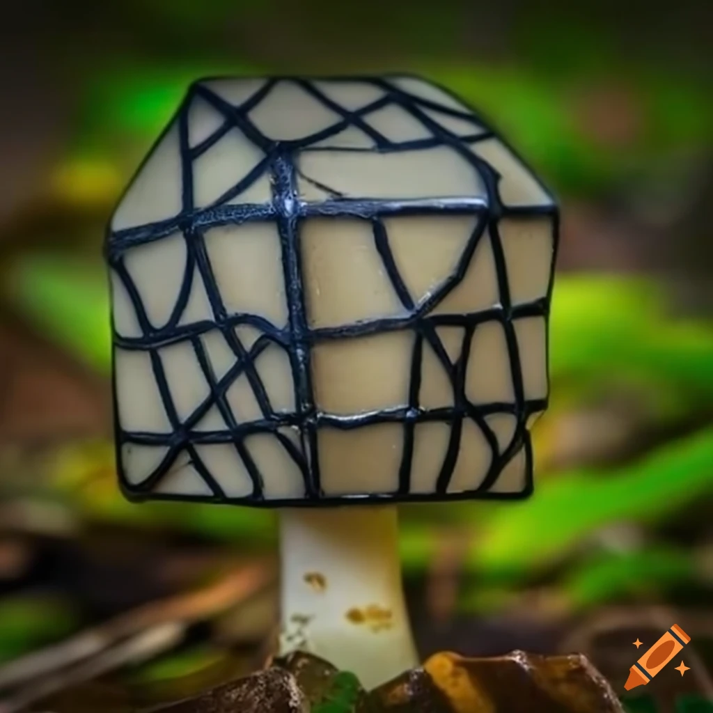 Fantasy artwork of a mushroom made of dice cube on Craiyon