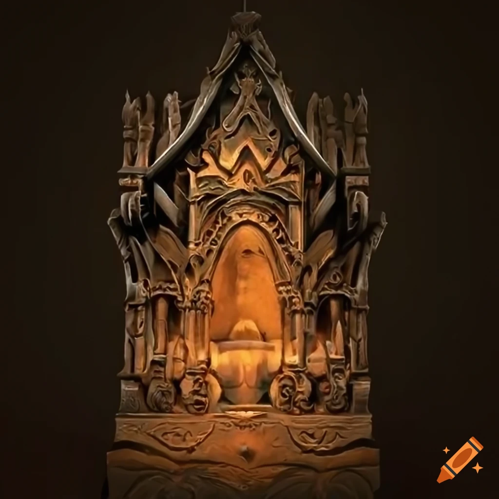 Detailed carving in architectural style on Craiyon