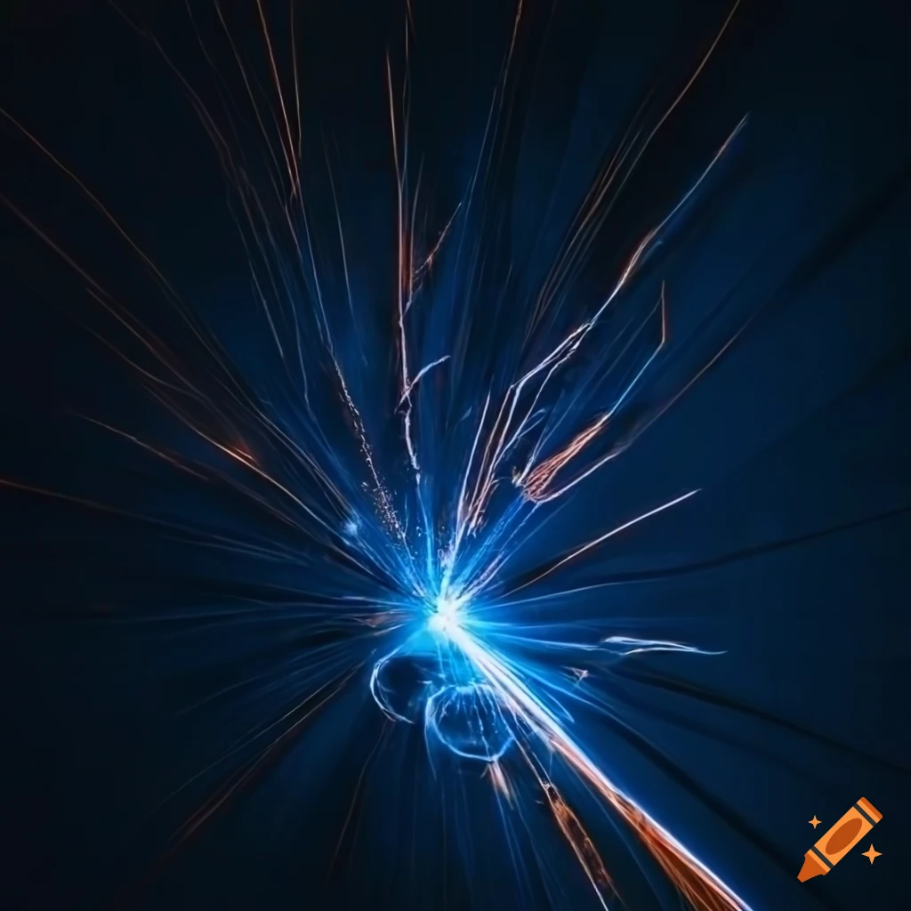 Abstract artwork of orange and gray electric sparks on Craiyon