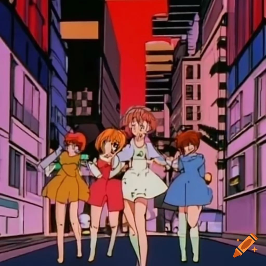 Retro 1990s anime ova: retro city on Craiyon