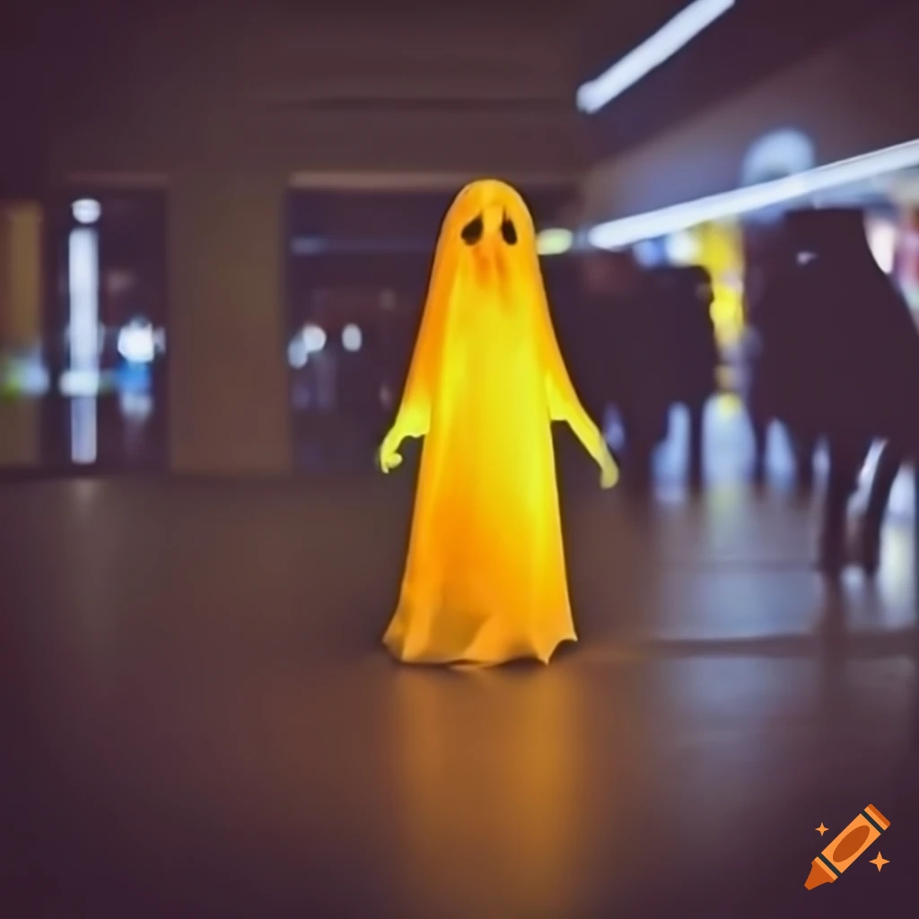 Weasel in a ghost halloween costume with cut eyeholes on Craiyon