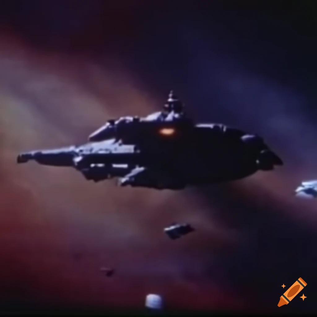 Artwork of a futuristic dreadnought with radar equipment and guns on ...