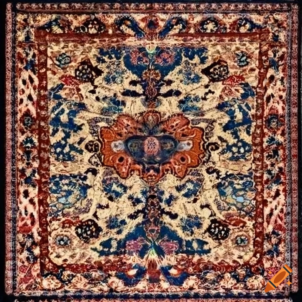Butterfly patterned persian rug