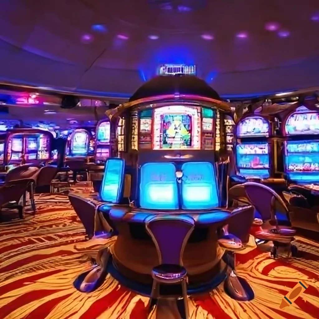 Rotating center bar at a casino in atlantic city on Craiyon